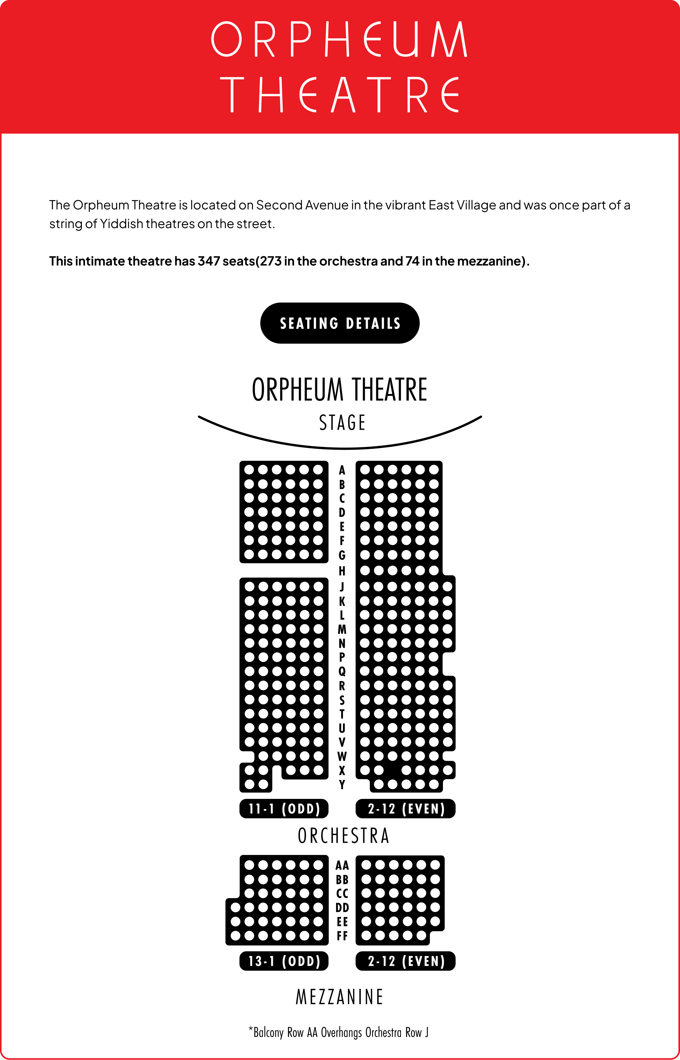 SEATING CHART – LIBERTY THEATRES